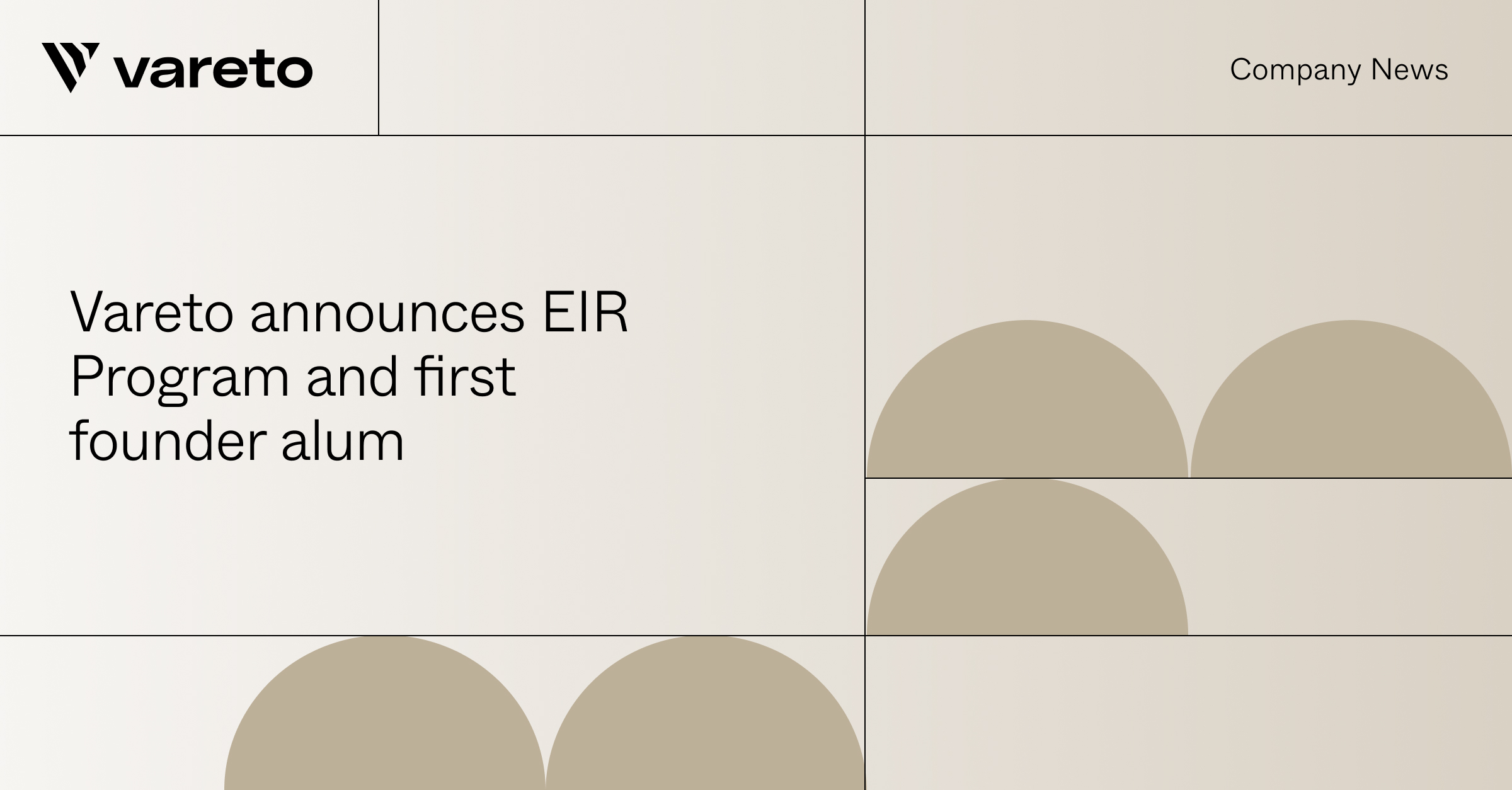Vareto announces EIR Program and first founder alum