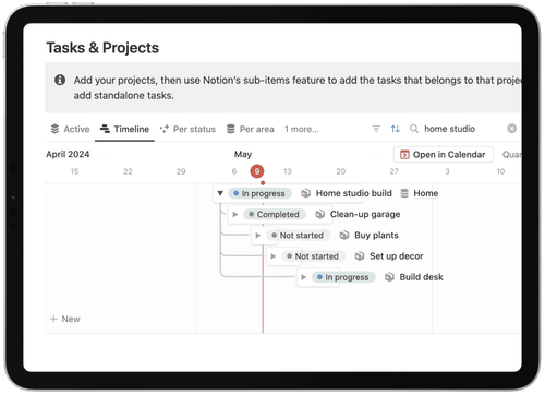 Second Brain Notion Template