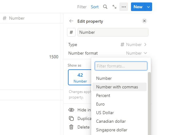 Change Notion decimals, affixes, and thousand separators