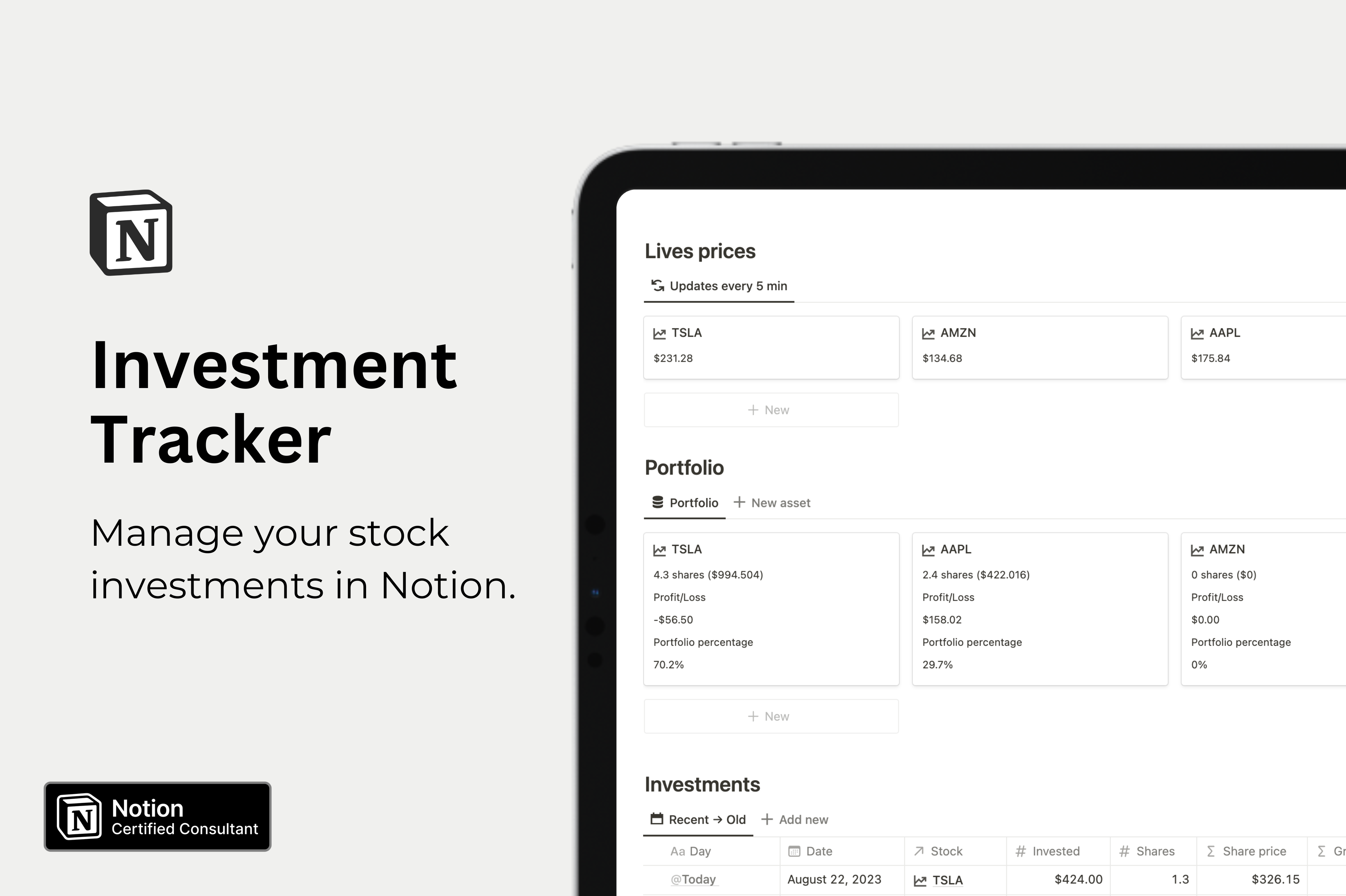 Real-time stock price in Notion [Tutorial + Free template]