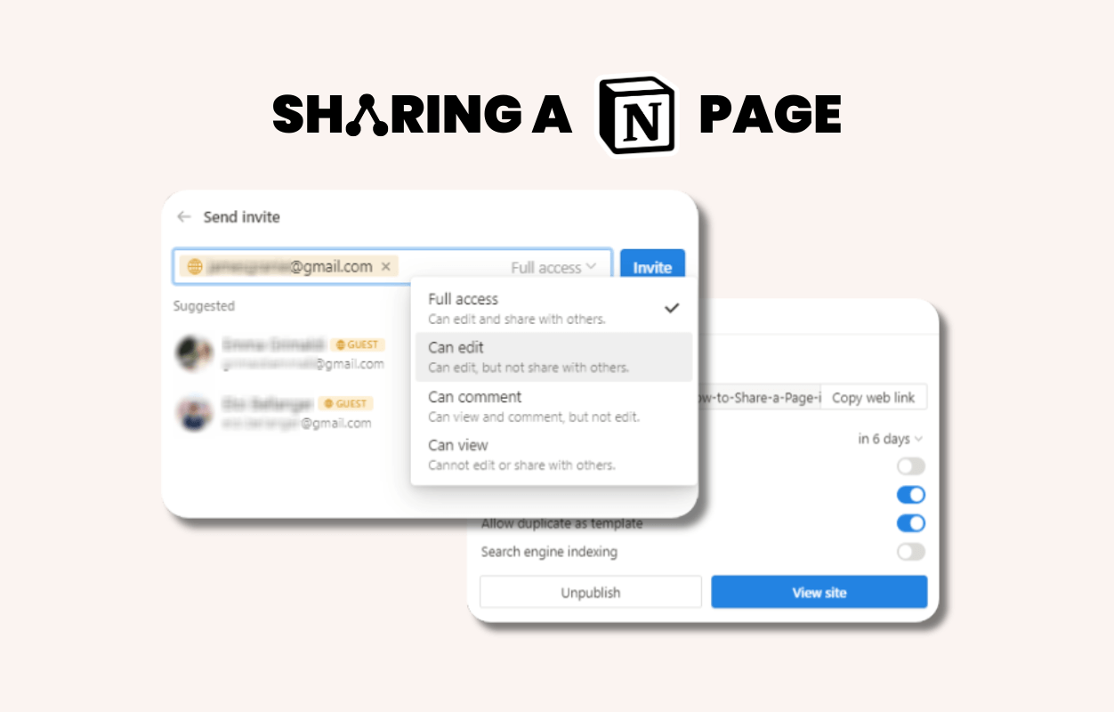 How to Share a Notion Page with Someone