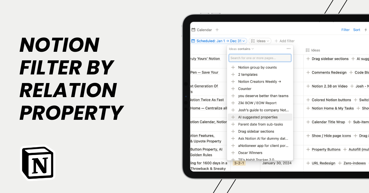 Notion Relation Filter | Create Custom Views