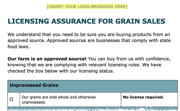 Food Safety & Liability