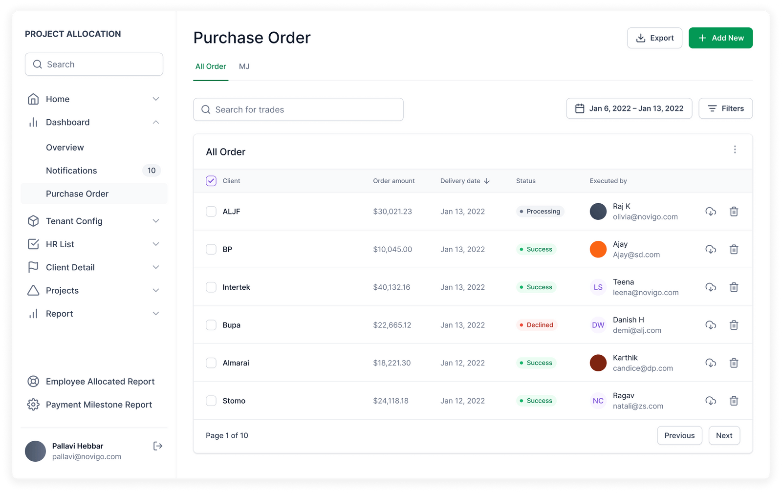 Project Allocation System