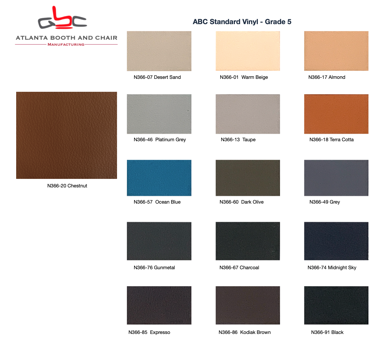 Finishes & Upholstery