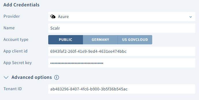 Setting up Scalr & Azure DevOps Part 3 - Add Azure credentials