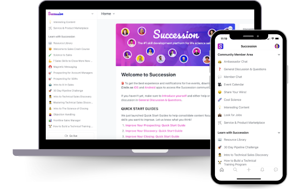 Join Succession: The #1 Life Science Sales Training Platform
