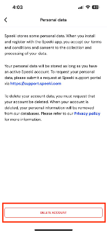 How do delete my data?