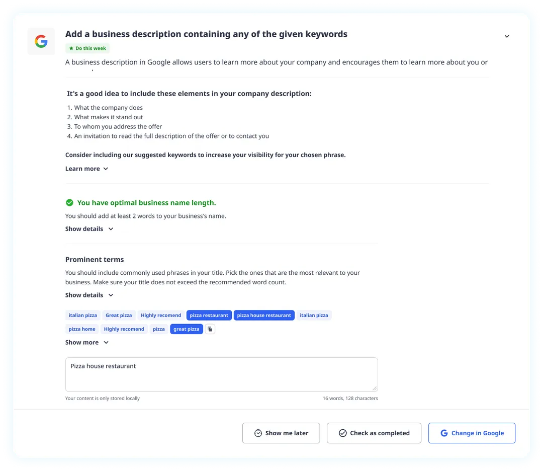 Smart Tasks in Localo – AI Powered Google Business Profile Manager