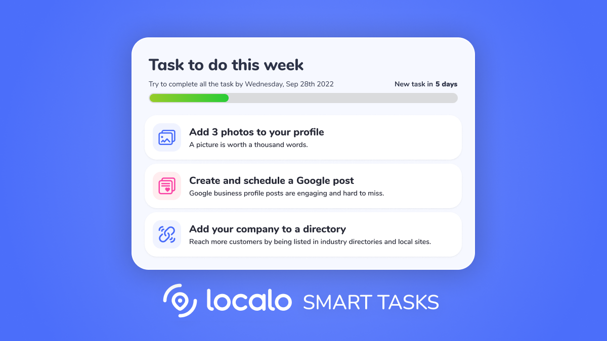 Smart Tasks in Localo – AI Powered Google Business Profile Manager