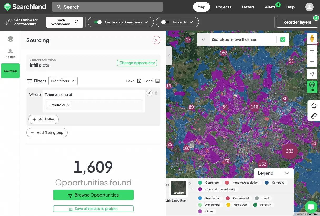 Searchland - Source and assess off-market land at scale