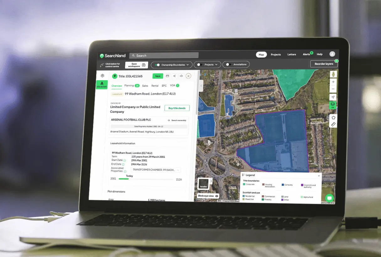 Searchland - Land sourcing tool for Commercial operators