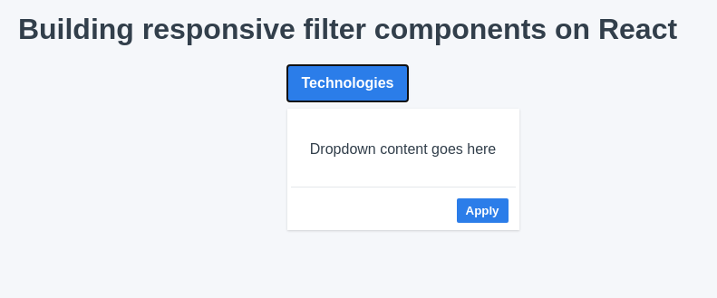 Building Responsive Filter Components in React: A Step-by-Step Guide