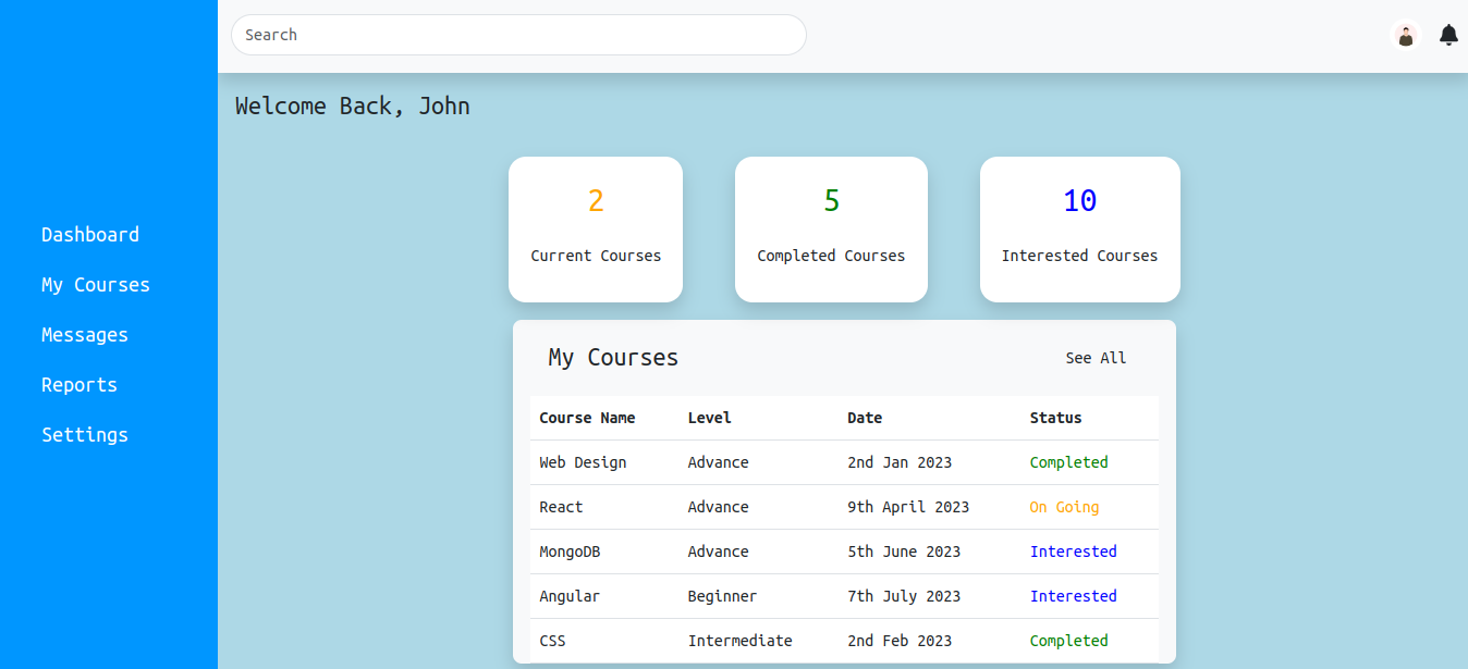 How to Create Dashboard in React
