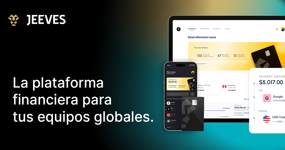 Jeeves |La plataforma financiera para tus equipos globales