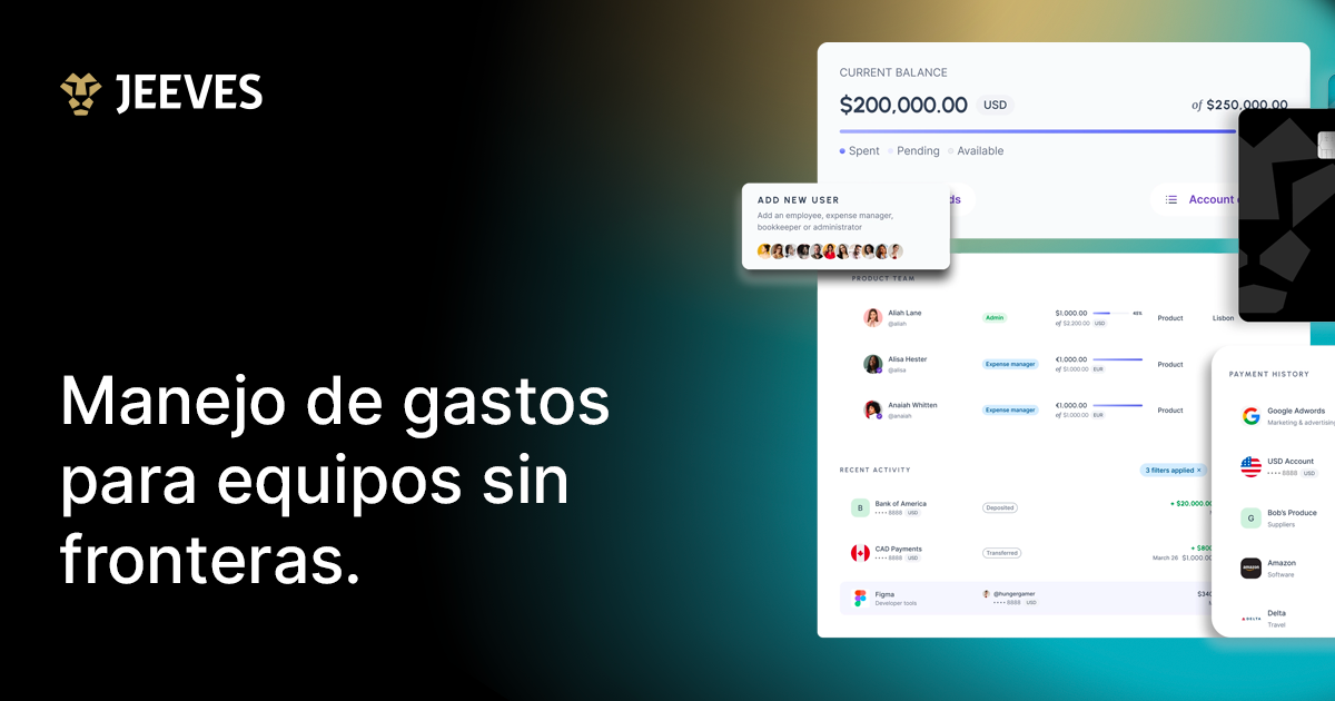 Control de Gastos | Jeeves Financial Software