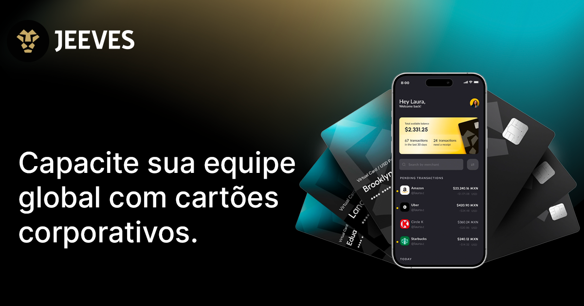Jeeves | cartões corporativos