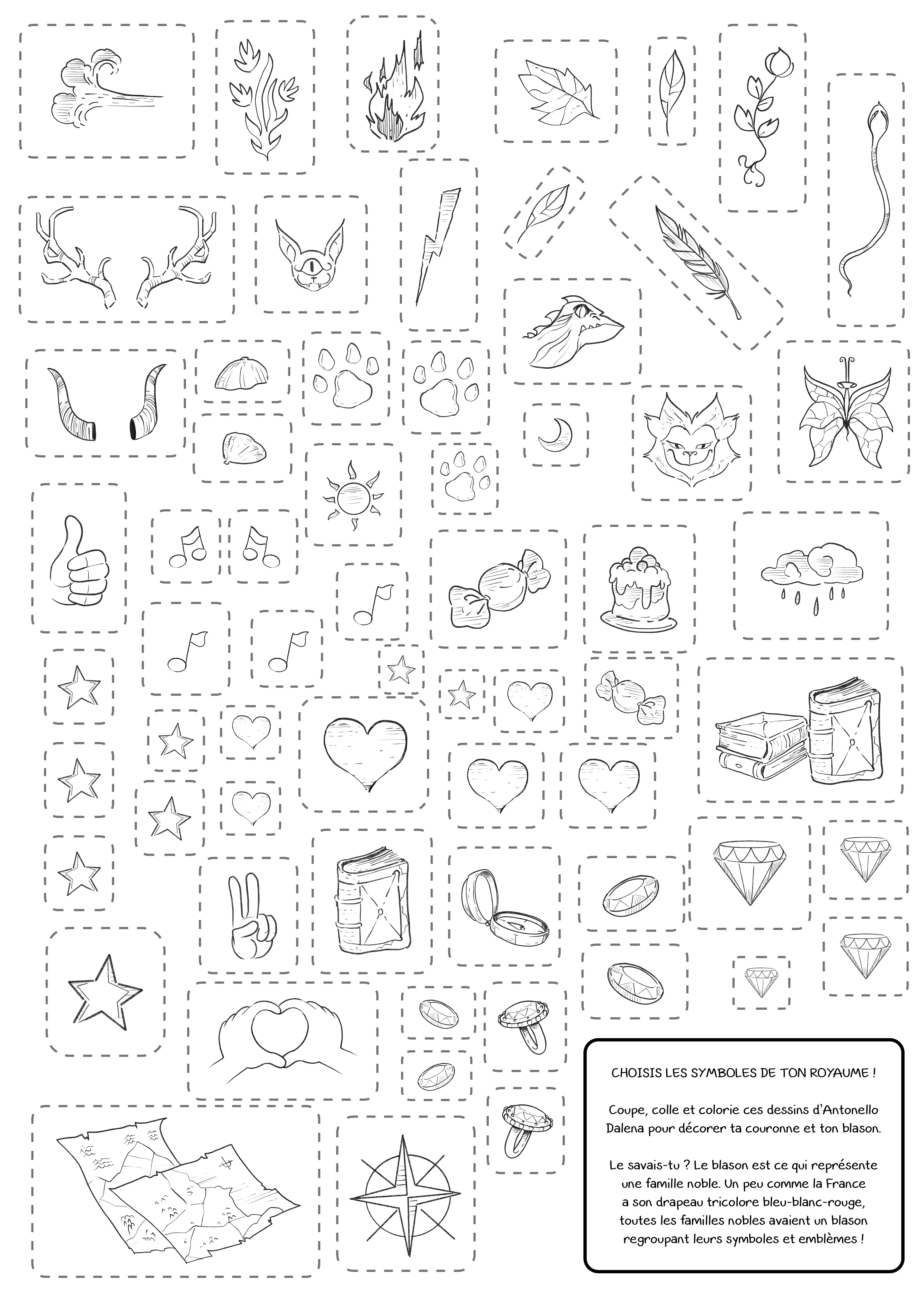 Illustrations à colorier et coller par Antonello Dalena (Red) - Les ...