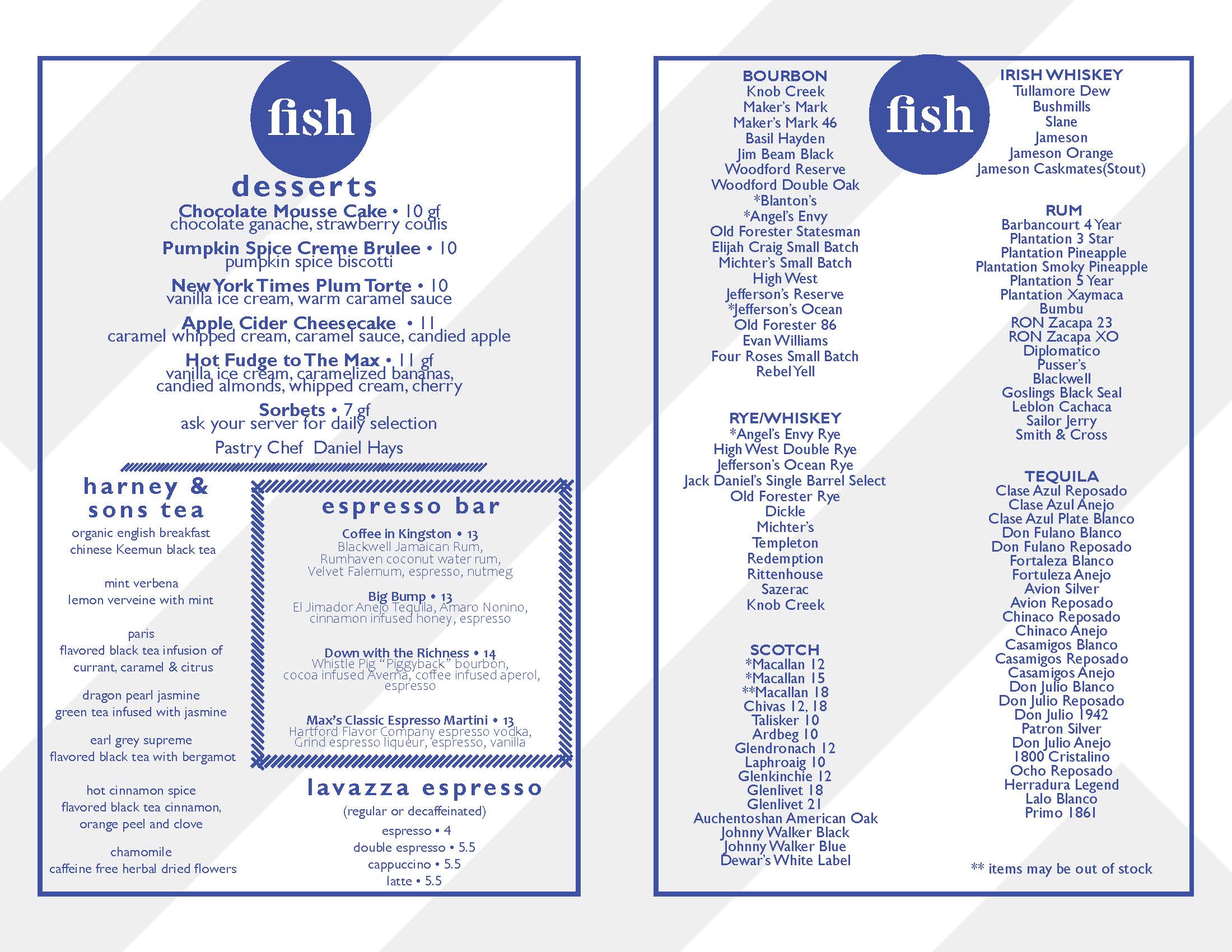 Dessert Menu | Max Fish | Max Hospitality