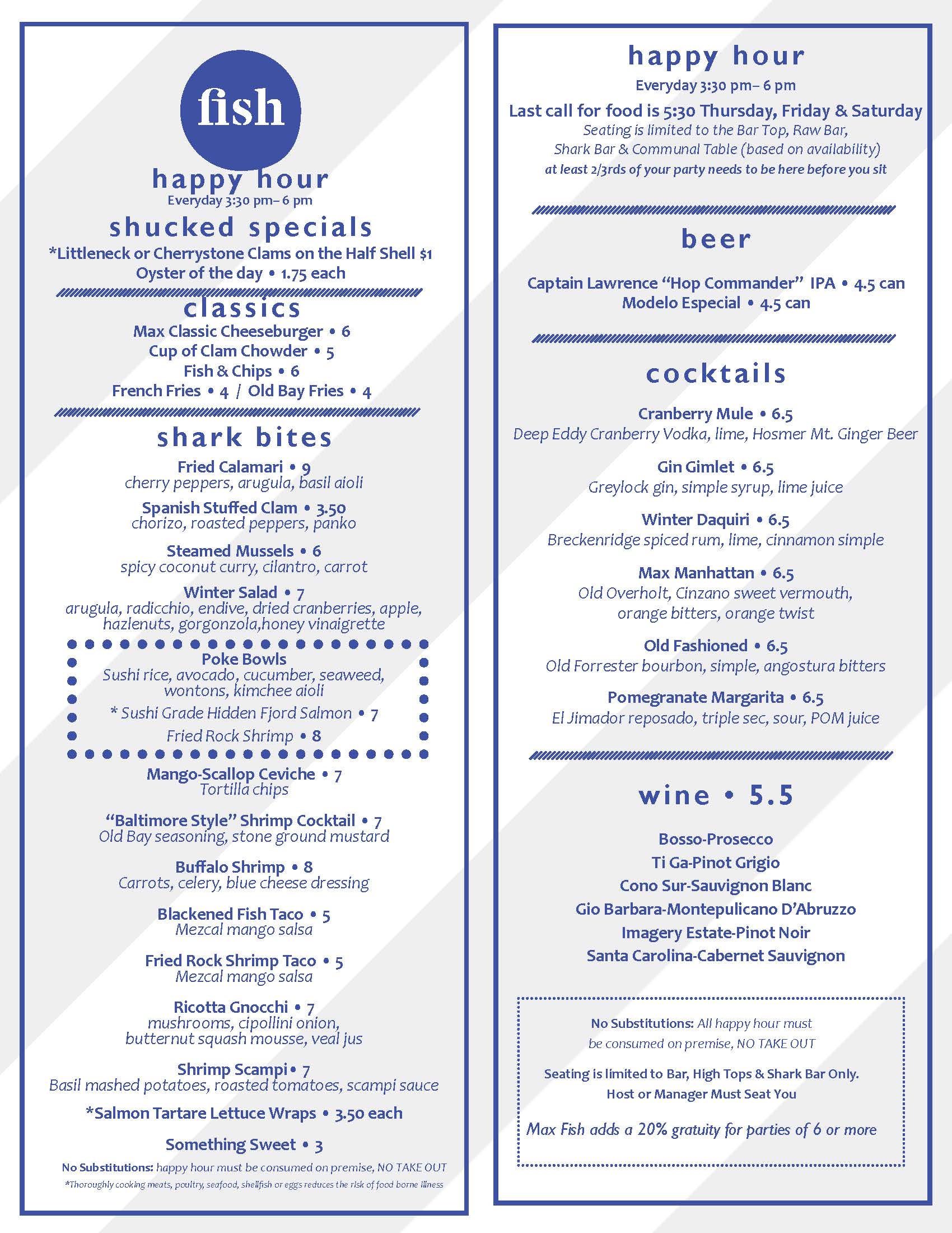 Happy Hour | Max Fish | Max Hospitality
