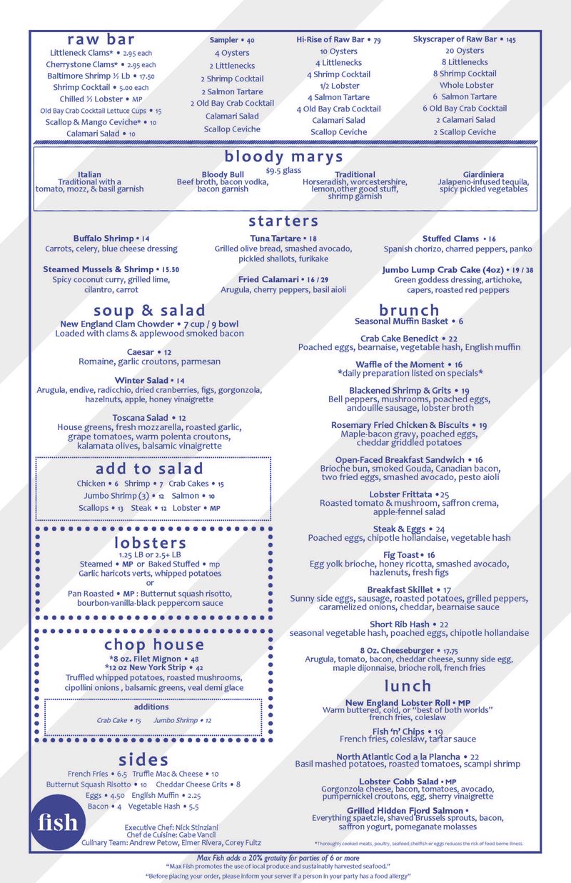 Brunch Menu | Max Fish | Max Hospitality
