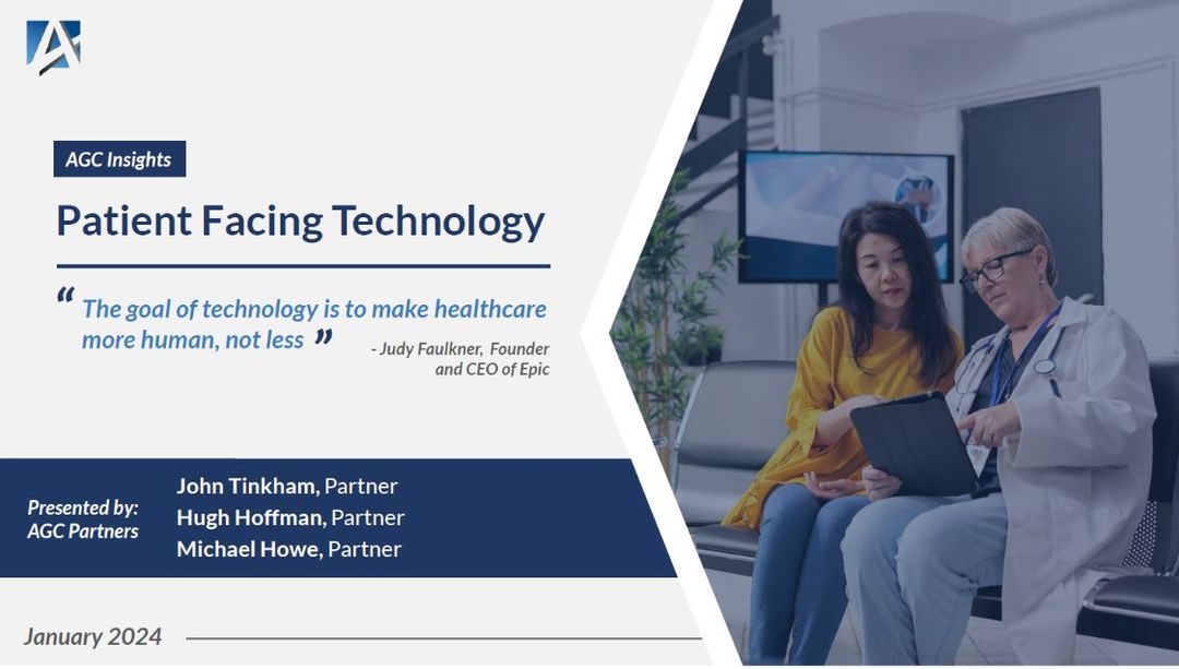 AGC's Patient Facing Technology Report | AGC Partners