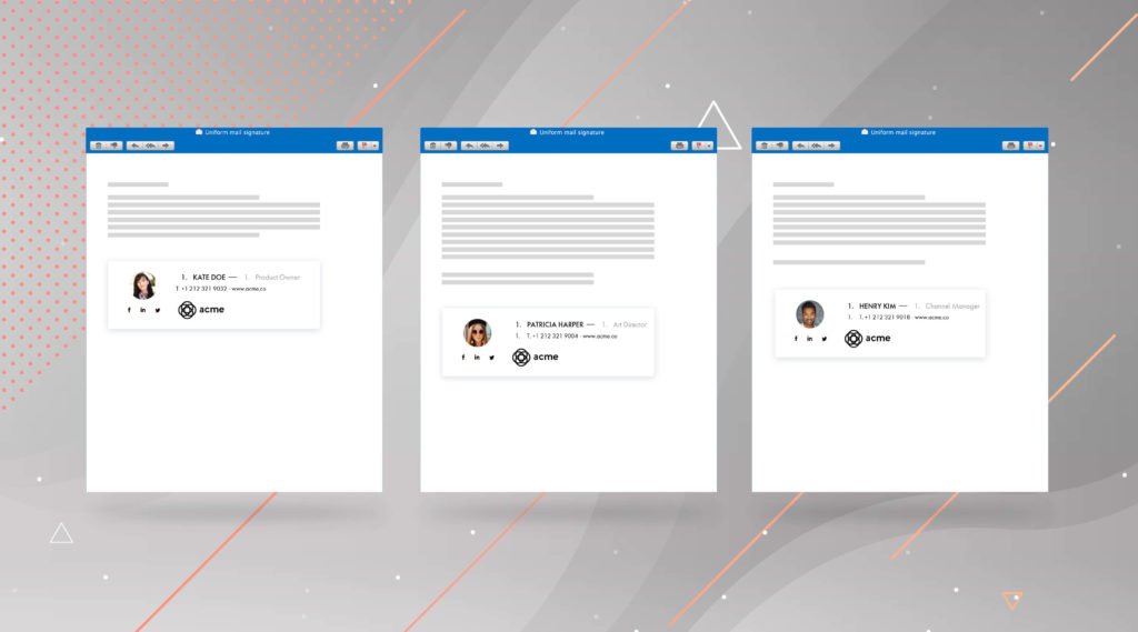 How to create a harmonized email signature for my company?
