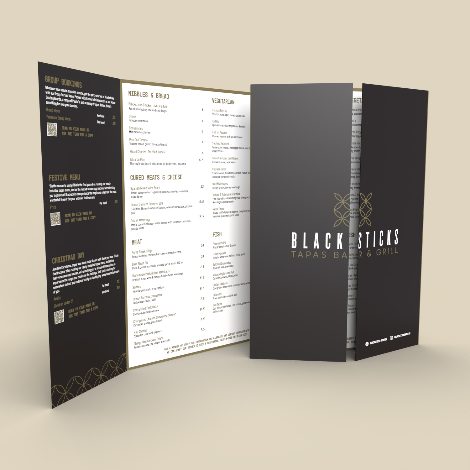 Blacksticks - Menu Design - Nibble Media