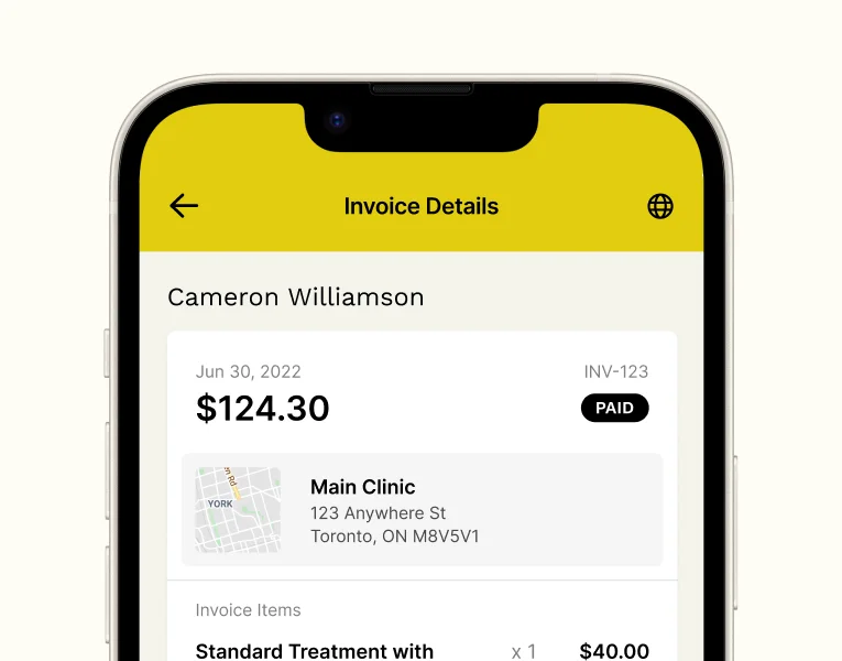 Patients can review and pay invoices from Web Portal & App!