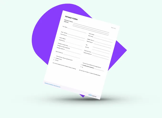 Free Intake Form Template
