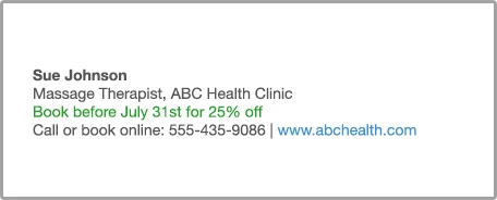 How To Improve Your Massage Email Signature