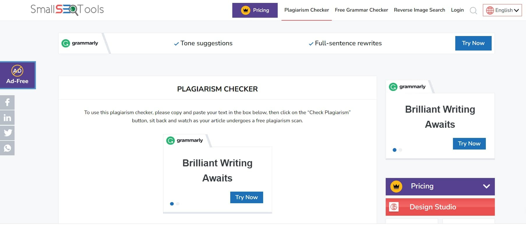 Smallseotools Plagiarism Checker Review – Originality.AI