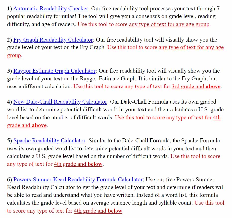 ReadabilityFormulas - Reading Level Calculator Review – Originality.AI