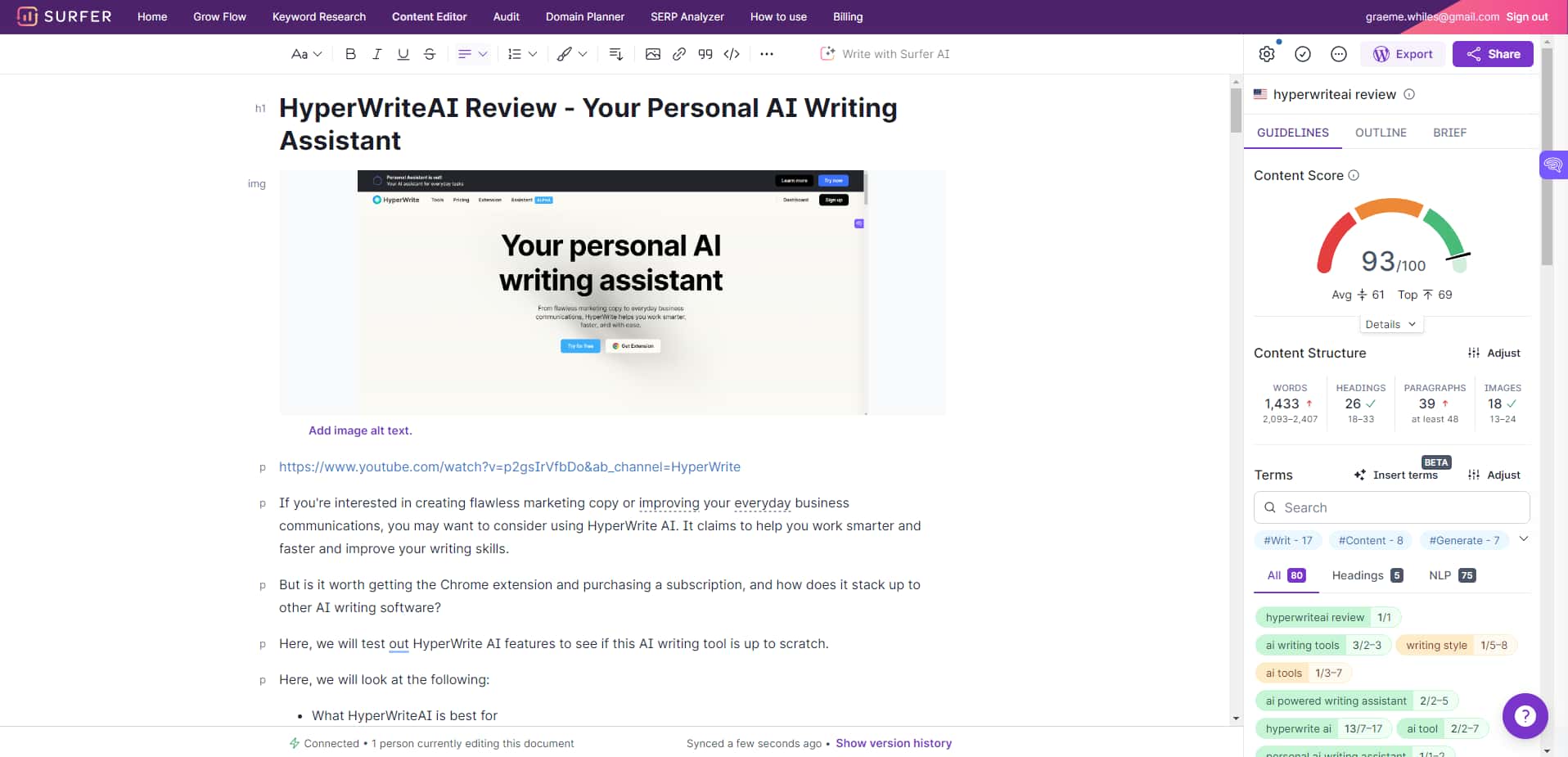 HyperWriteAI Review - Your Personal AI Writing Assistant – Originality.AI
