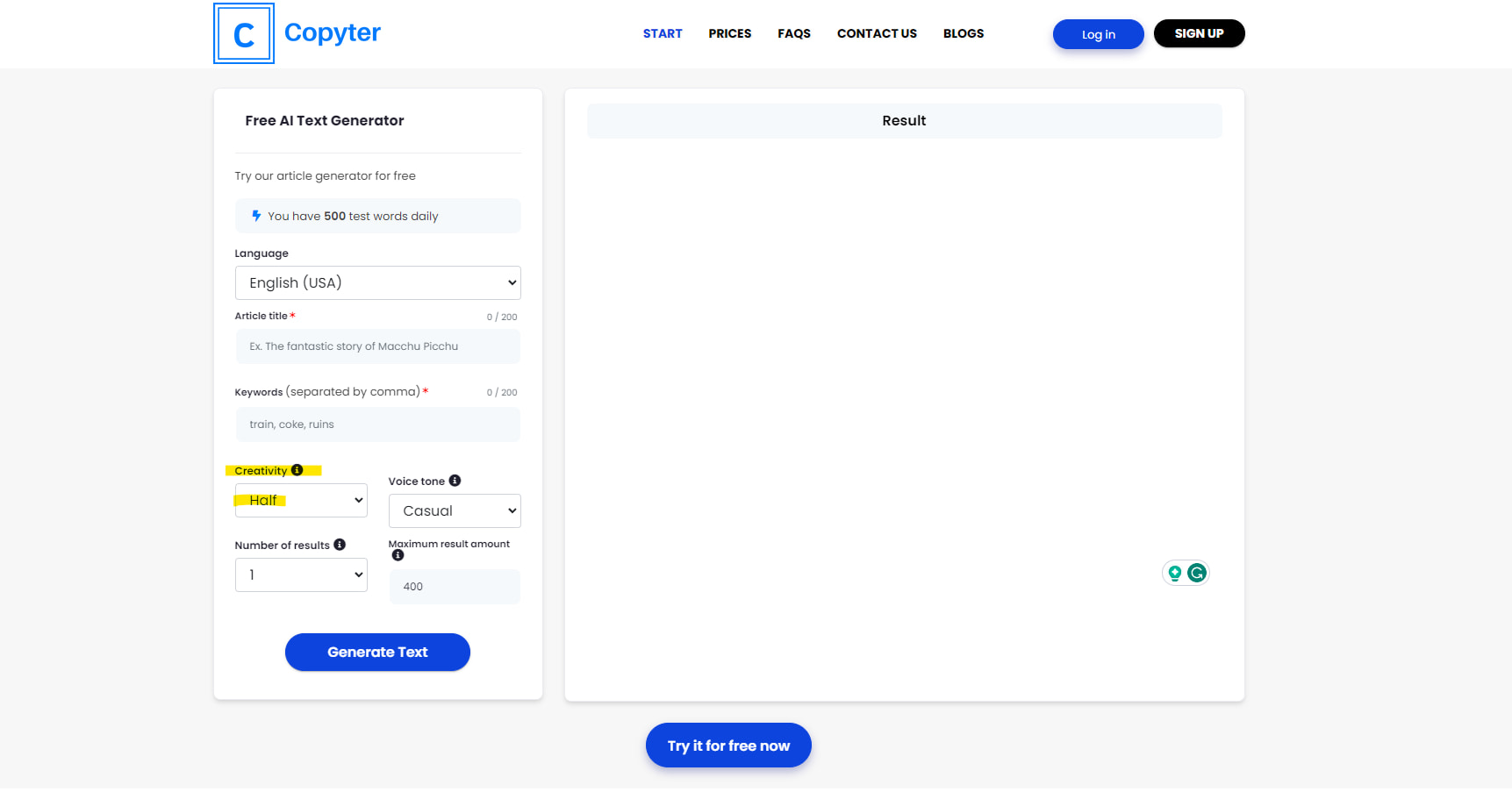 Copyter AI Review - Create Content in Seconds – Originality.AI