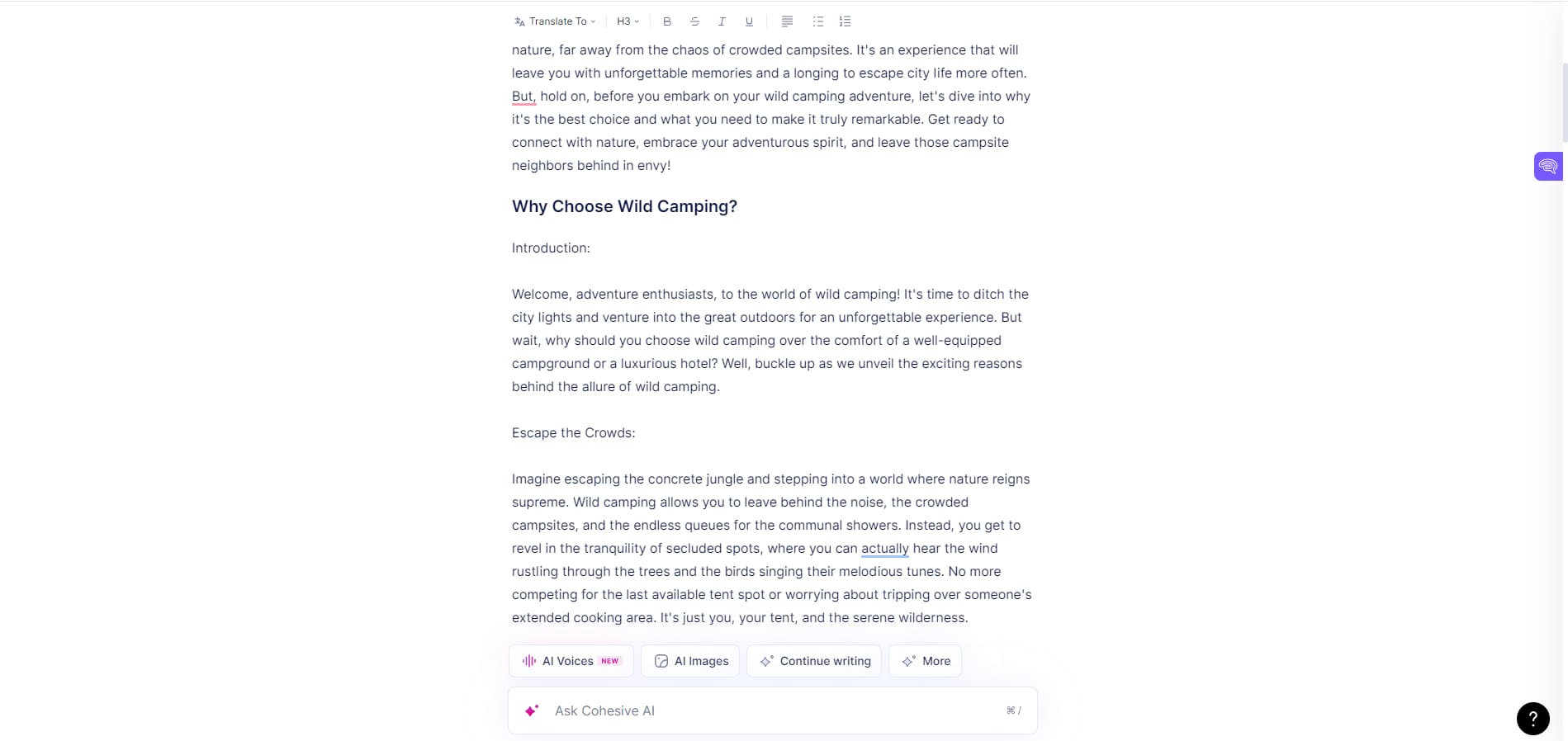 Cohesive AI Review - End ChatGPT Prompt Struggles – Originality.AI
