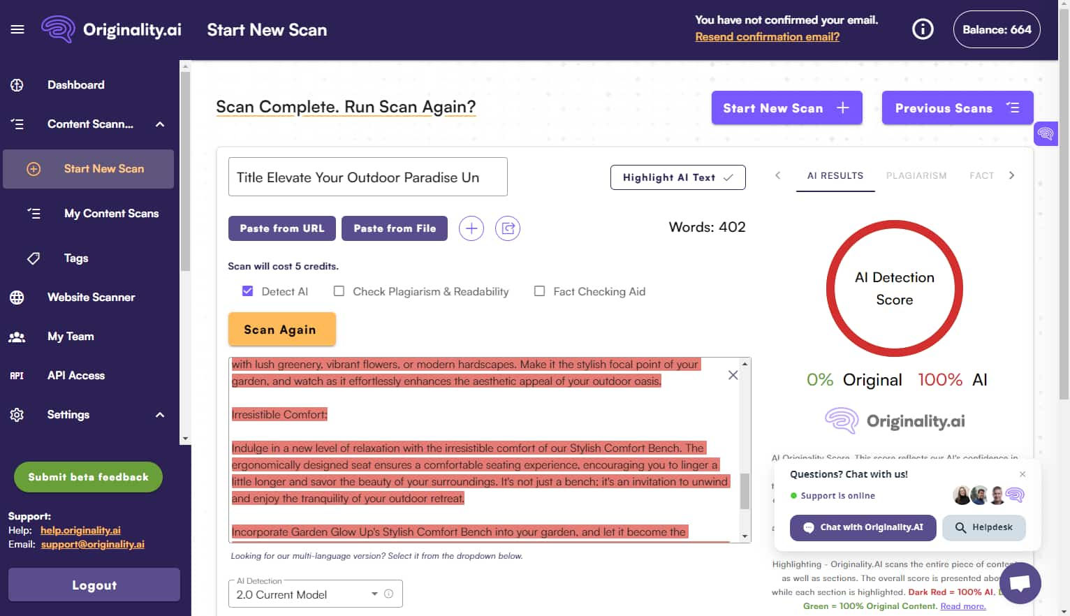 Scribbr AI Detector Review - Can It Detect AI Generated Content – Originality.AI