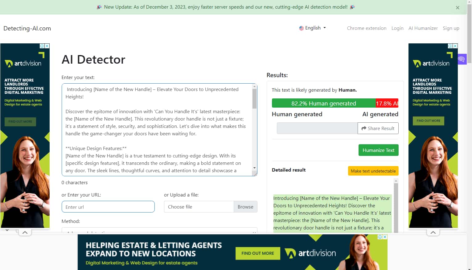 Detecting-AI.com Review - Can It Detect AI Generated Content? – Originality.AI