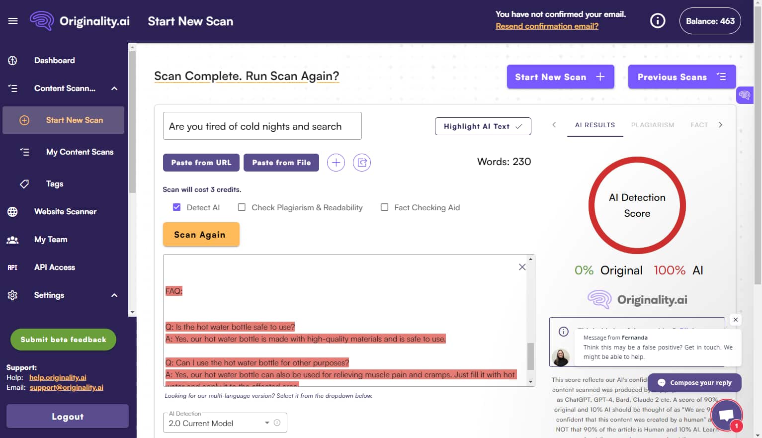CopyGenius AI Review - Say Goodbye to Writer's Block – Originality.AI