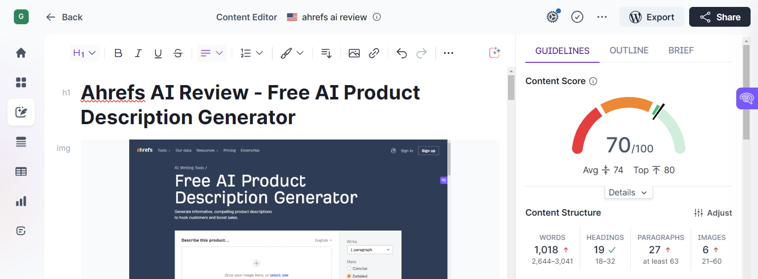 Ahrefs AI Review - Free AI Product Description Generator – Originality.AI