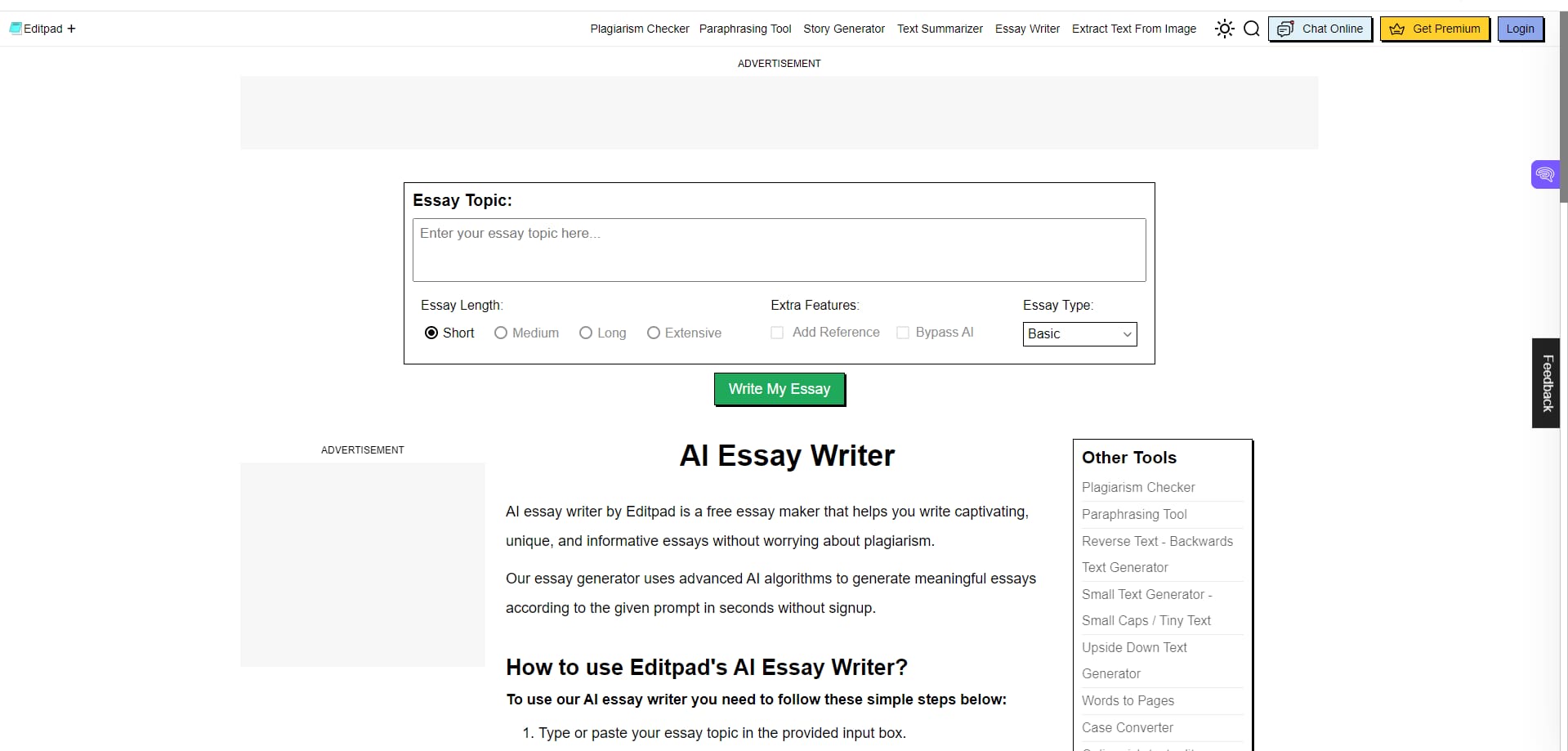 EditPad AI Review - Online Notepad and Wordpad – Originality.AI