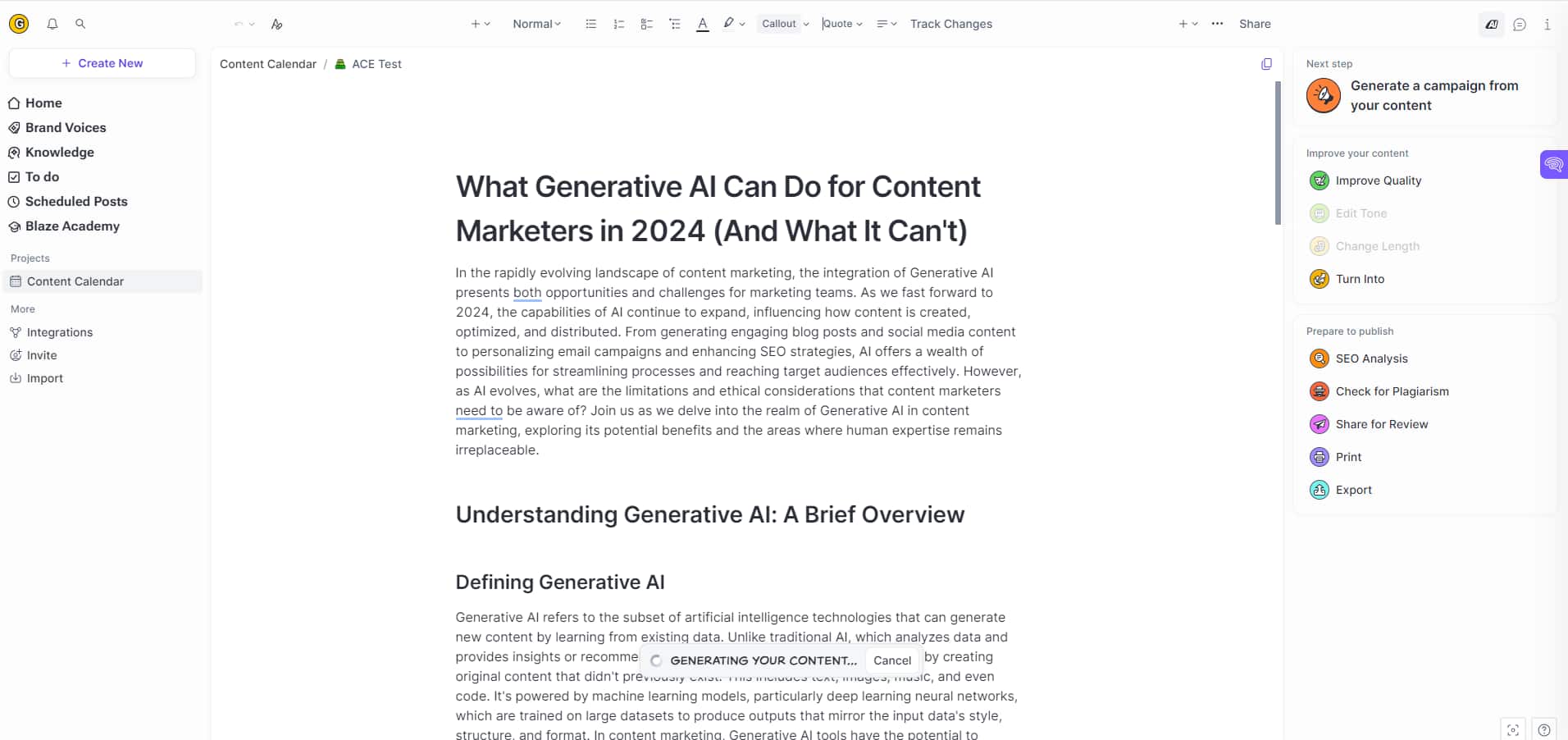 Blaze AI Review - Create Better Content In Half the Time – Originality.AI