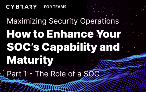 Maximizing Security Operations: The Role of a SOC Webinar | Cybrary