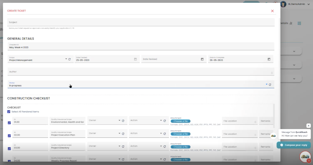 Compliance Checklist Software | Project Management Solution
