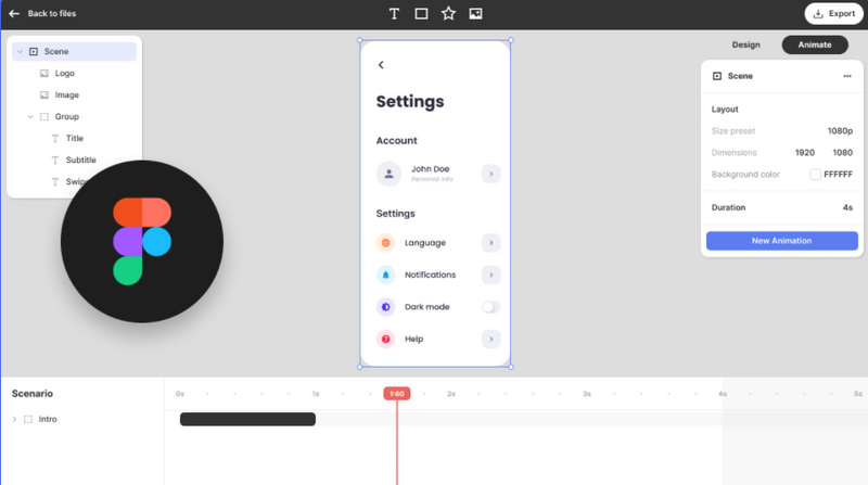 行銷軟體 Jitter - 輕鬆為您的設計製作動畫，將您的作品導出為影片或 GIF。