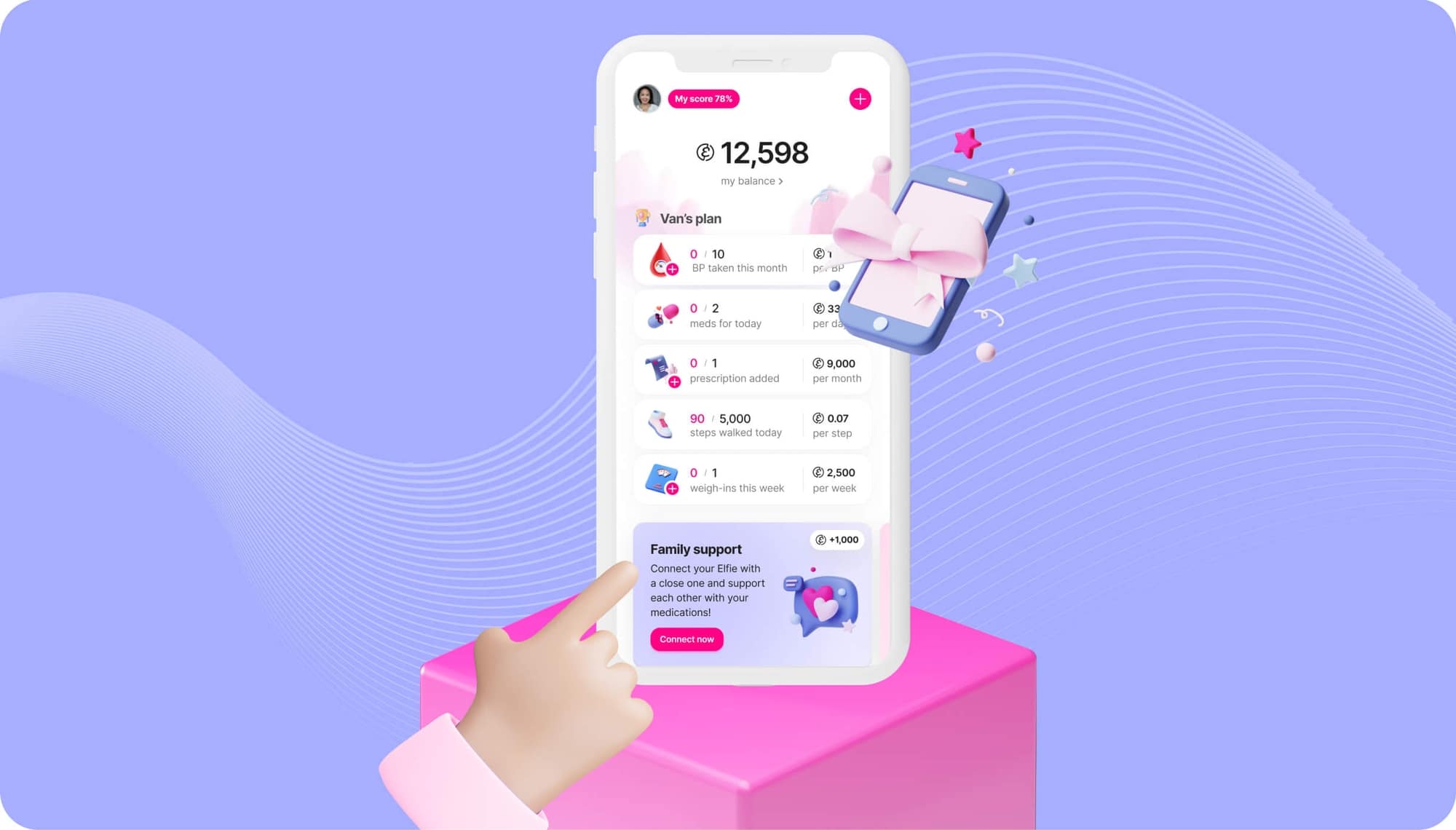Elfie • Digital health • It pays to get better