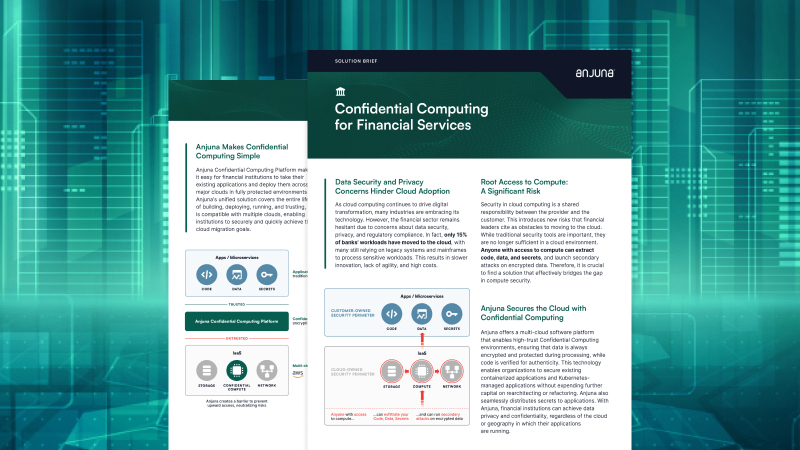 Confidential Computing for Financial Services
