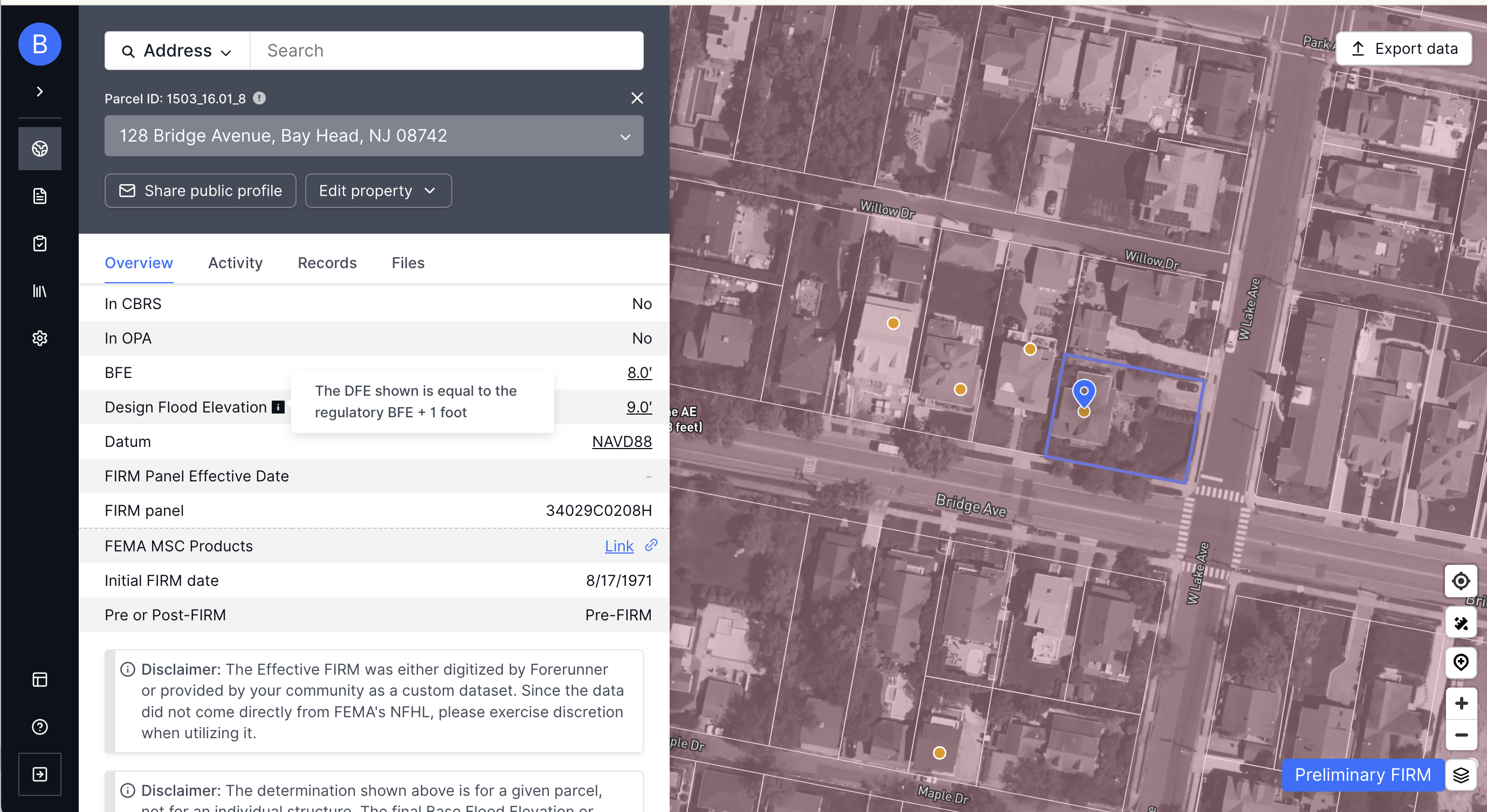 New Feature: Advanced Design Flood Elevation (DFE) - Forerunner