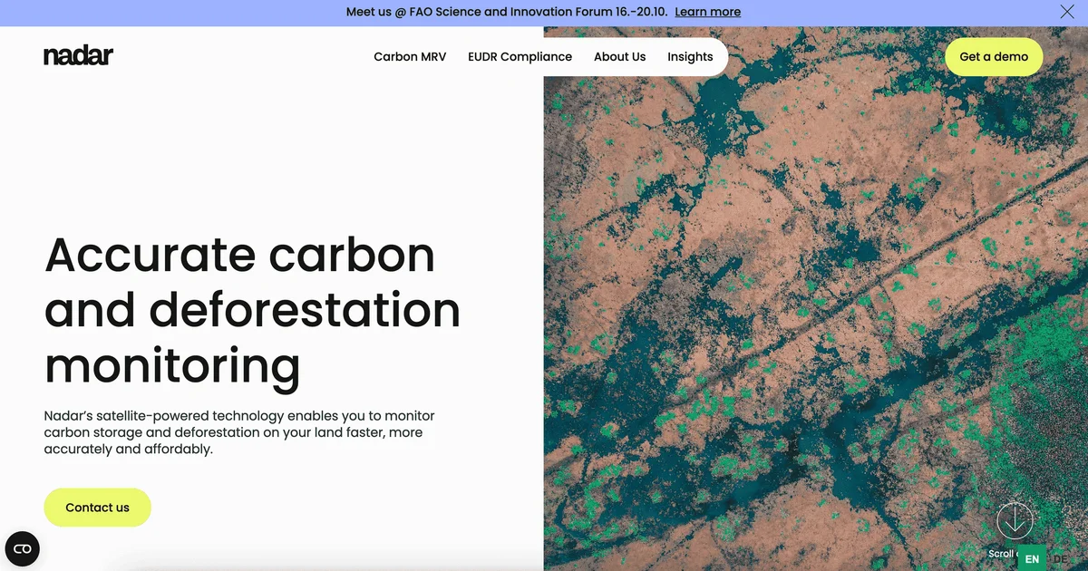 Nadar | Satellite Monitoring for Nature