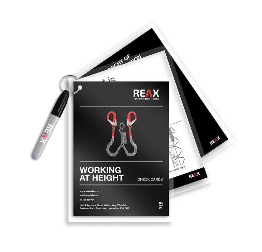REAX Working at Height Check Cards - £ 9.94 GBP | REAX